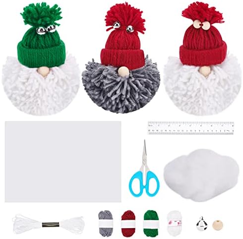 Amazon.com: FREEBLOSS 3 Set DIY Santa Claus Kit DIY Yarn Santa Claus ...