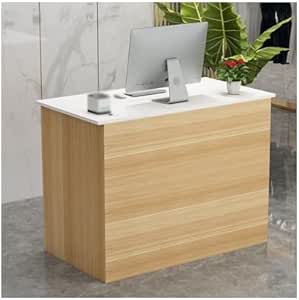 Amazon.com: Portable Reception Desk with Drawers & Shelves - White ...