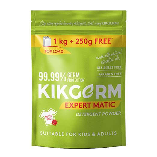 KIKGERM Expert Matic Top Load Detergent Powder | 99.99% Germ Protection ...