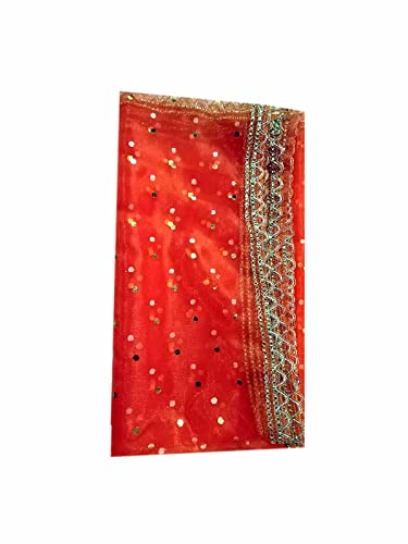 Buy MUKUL TEXTILES ORANGE BINDI 01 Mata ki chunni ORANGE BINDI 06 TISHU ...