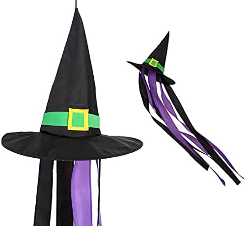 Amazon.com : Whaline 4 Pieces Halloween Windsock Flag 39 Inch Spooky ...