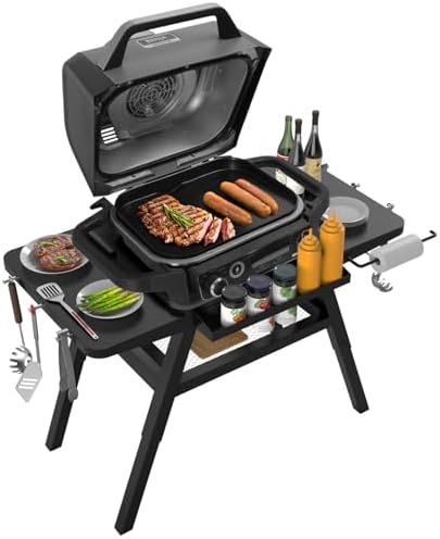 Amazon.com : Ninja Woodfire Adjustable Stand & Side Table, Electric ...