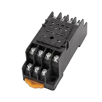 Amazon.com: IIVVERR PYF14A 14Pin 35mm DIN Rail Panel Mounted HH54P Power Relay Socket Base ...