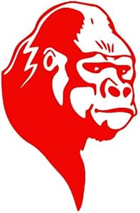 Amazon.com: Silverback Gorilla Decal Sticker (red), Decal Sticker Vinyl ...