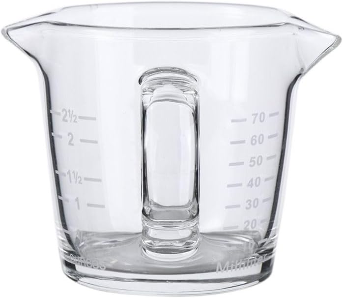Amazon.com: Glass Cup 70ml Glass Measuring Cup Double-mouthed Ounce Cup ...