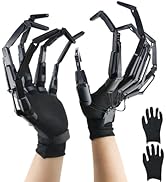 Amazon.com: Halloween Articulated Fingers with Extension Nails & Gloves ...