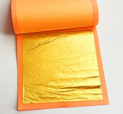Golden Star waraq Company Gold Leaf 24K Gold Foil Sheets Size 50 mm x ...
