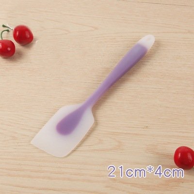 21CM Candy Colors Integrated Silicone Scraper Cake Baking Spatula Blade ...