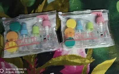 MINISO 8 Pieces Travel kit Bottle Set, Colorful Plastic Multipurpose ...