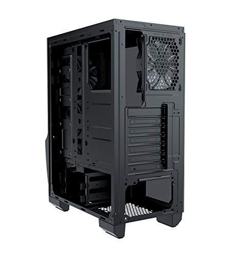 Apevia Crusader-F-BK Mid Tower Gaming Case with 1 x Full-Size Tempered ...