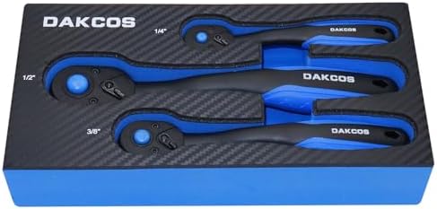 US PRO INDUSTRIAL Ratchet Socket Wrench Set 90 Tooth 3-Piece Reversible ...