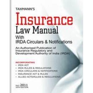 Insurance Law Manual With IRDA Circulars And Notifications : Taxmann ...