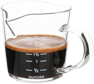 Espresso Shot Glass 1 Pack 3OZ Triple Spout Barista Shot Pitcher Double ...