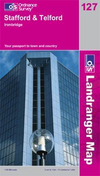 Stafford & Telford, Ironbridge OS Landranger Map 127: Amazon.co.uk ...