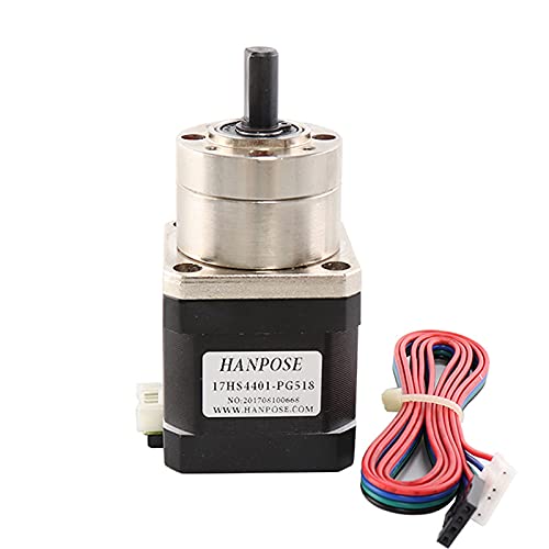 Amazon.co.jp: HANPOSE Nema17 ステッピングモーター 1.7A 40N.CM 17HS4401S-PG 5.18:1 ...