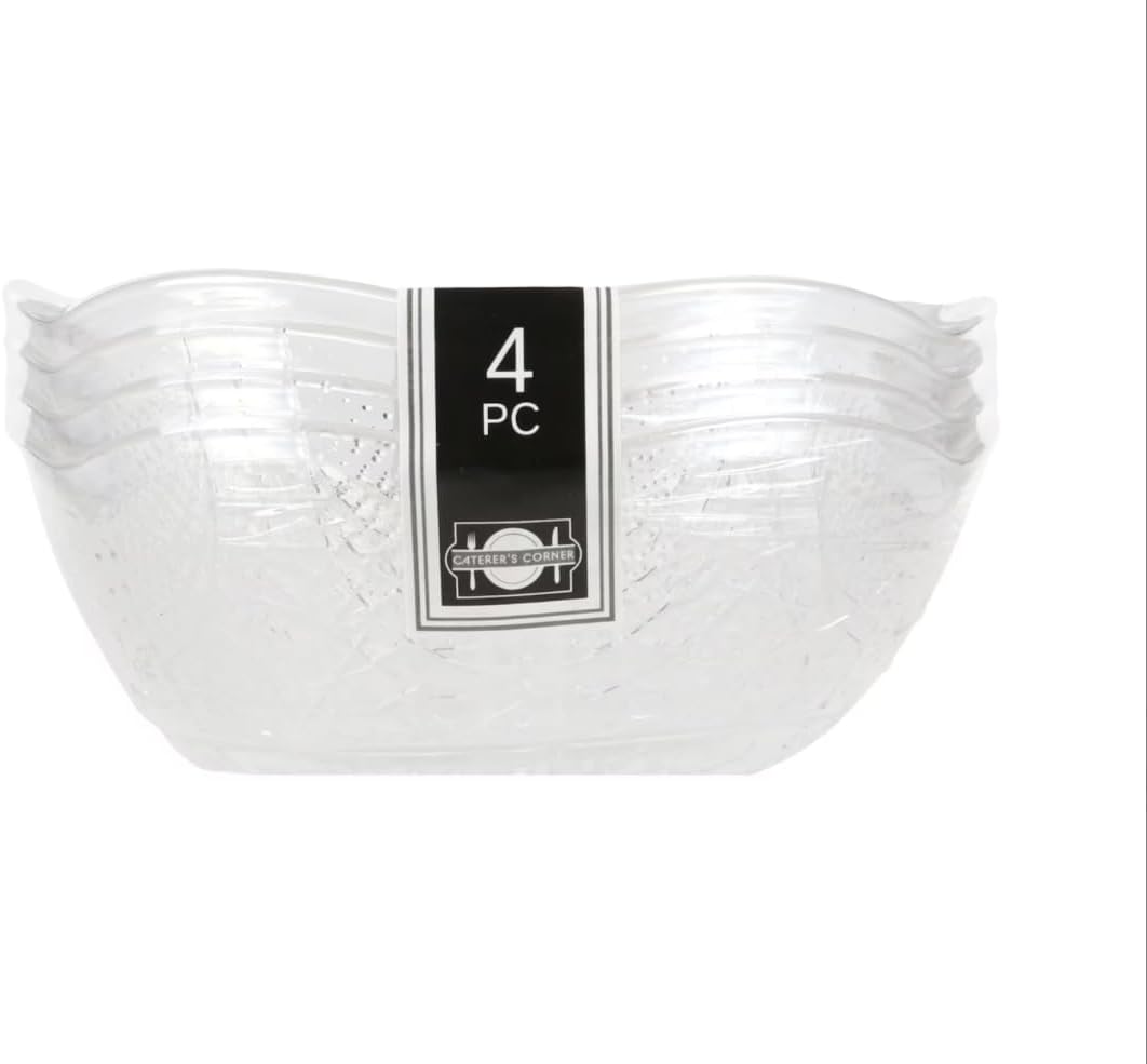 Amazon.com: Decorative Plastic Bowl Set ~ 8 Crystal Cut Plastic Bowls ...