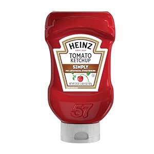 Amazon.com : SIMPLY HEINZ Ketchup, 19.5 oz. FOREVER FULL Inverted ...