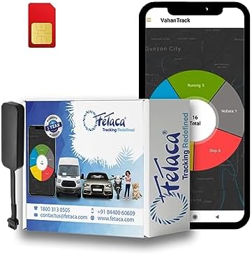 FETACA® Small Hidden AT01 GPS Tracker for Car, Bike, EV, Scooty, Truck, Bus with Live Location ...