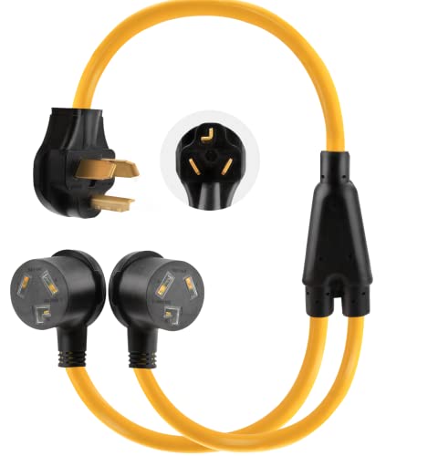 Snapklik.com : 3 Prong Dryer Y Splitter NEMA 10-30P Male To Two NEMA 10 ...