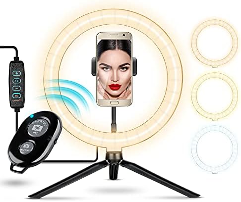 GOLDVIVER® | Ringleuchte Dimmbar – 10 Zoll Ringlicht mit Stativ ...