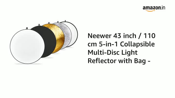 Neewer 43inch 110cm 5in1 Collapsible Multidisc Light Reflectors Kit