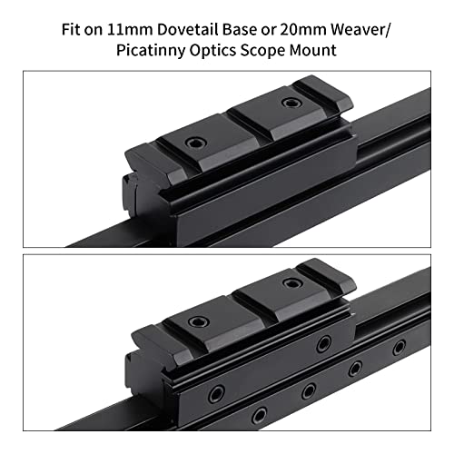ToopMount Rifle Rail Tactical Scope Riser Rail Base Aluminum 11mm to ...