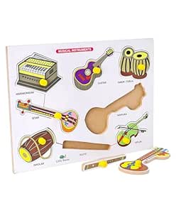 Musical Instruments Knob and Peg Puzzle - Multicolour : Amazon.in: Toys ...