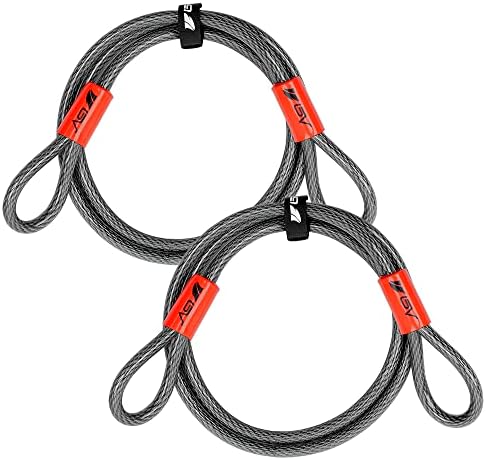 BV Heavy-Duty 7FT Security Cable with Loops-10mm (3/8 Inch) Cut ...