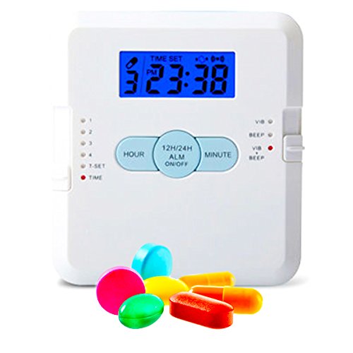 4 Alarm Pill Box with Vibration Reminder : Amazon.in: Health & Personal ...