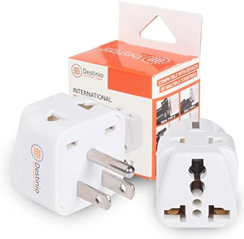 OREI India USA Adapter, India to Universal Travel Adapter for USA ...