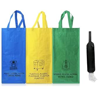 Compact and Economical Recycling Bins – Includes Storage Bag for ...