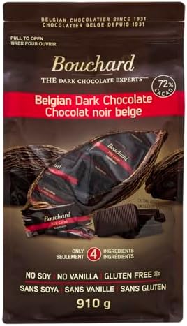 Amazon.com: Bouchard Premium Belgian Dark Chocolate with 72% Cacao ...