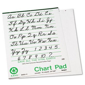 Pacon® S.A.V.E Recycled Chart Pads PAD,CHART24X32,70SH (Pack of2 ...