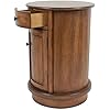 Amazon.com: Decor Therapy Keaton Round Storage Side Table, Honeynut ...