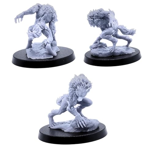 Werewolf Brute Miniature Figure Wolf Wolves 28mm Dungeons and Dragons ...