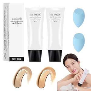 Amazon.com: Perebelle Self-Adjusting CC Cream for Mature Skin - SPF 50 (Ivory+Natural, 2Pack ...