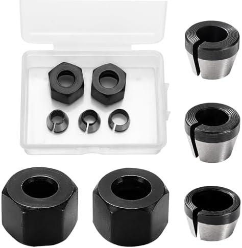 DingGreat 6 Pcs Router Bit Collet Chuck Engraving Trimming Machine ...