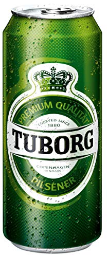 Tuborg Pilsener 1 Liter, Bier Dose Einweg (12 x 1.0 L) Dosenbier ...