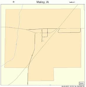 Amazon.com: Large Street & Road Map of Maloy, Iowa IA - Printed poster ...