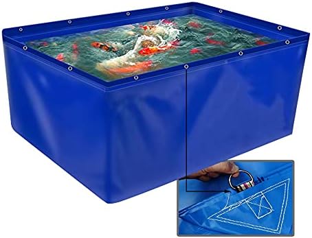 Durable PVC Fish Pond Tank with Drain Valve 0.45mm Foldable Outdoor ...