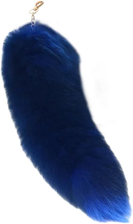 Amazon.com: homeemoh 15.75 Inch Long Fluffy Faux Fur Tail Keychain ...