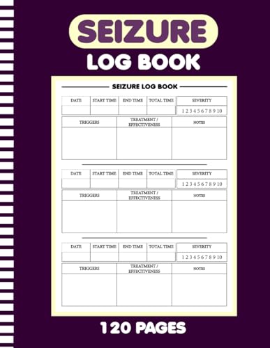 Seizure Log Book: Epilepsy Information and Details Record Book - Want ...