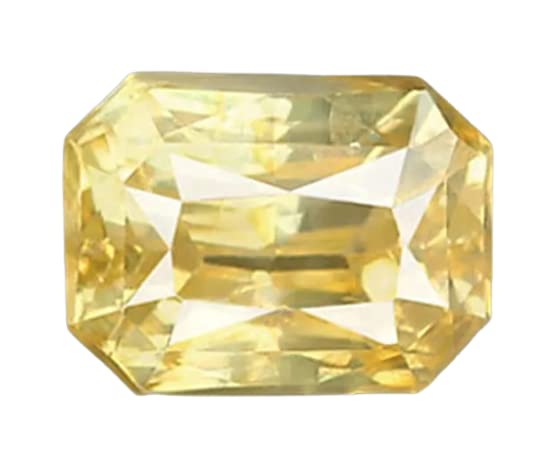 Venus Gems Gallery Ceylon Yellow Sapphire Gem 5.5 Carat 6 Ratti Pukhraj Stone Original Certified ...