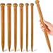 Amazon.com: 6 Pieces Large Knitting Needles Jumbo Straight Wooden ...