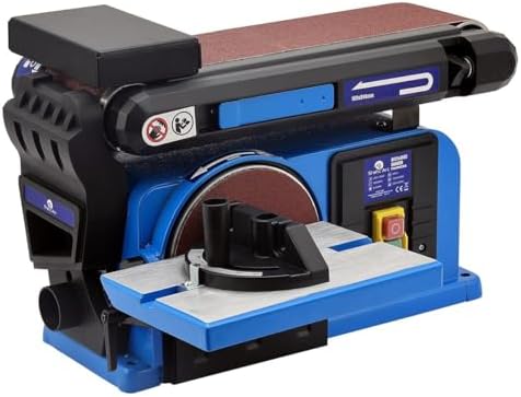 375W Electric Belt + DISC Sander LINISHER Bench WORKTOP Wood Metal ...