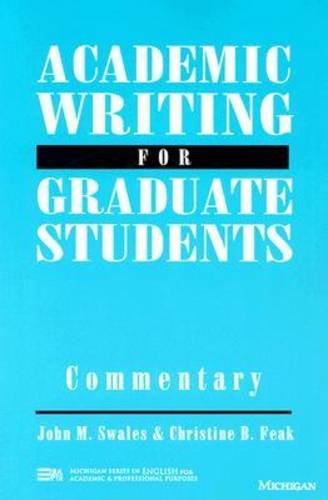 Amazon.com: Academic Writing for Graduate Students Commentary: A Course ...