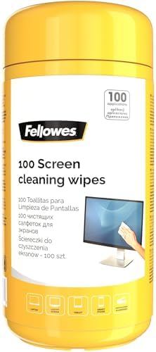 Amazon.com: Fellowes Pre-Moistened Screen Cleaning Wipes, 100 per Tub ...