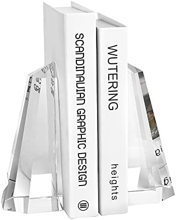 Amazon.com: MerryNine Innovative Crystal Clear Bookends with Crystal ...