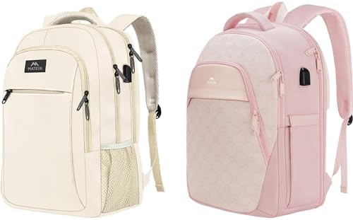 Amazon.com: MATEIN Beige Laptop Backpack 15.6 Inch, Lightweight Durable ...