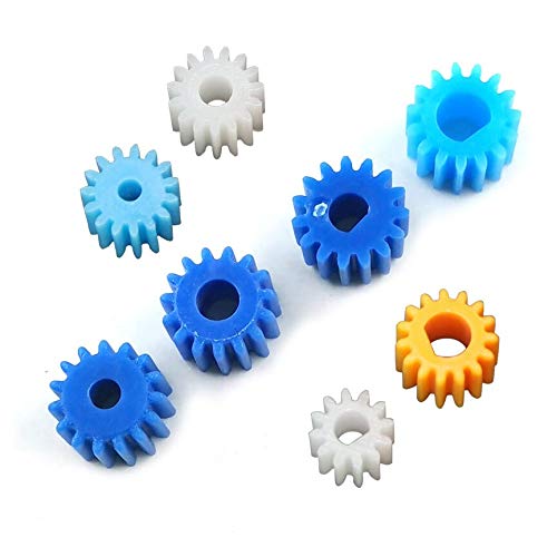 Gear 15 Teeth 8.5mm Diameter D-Shape Hole Blue Plastic Gear 15T Motor ...